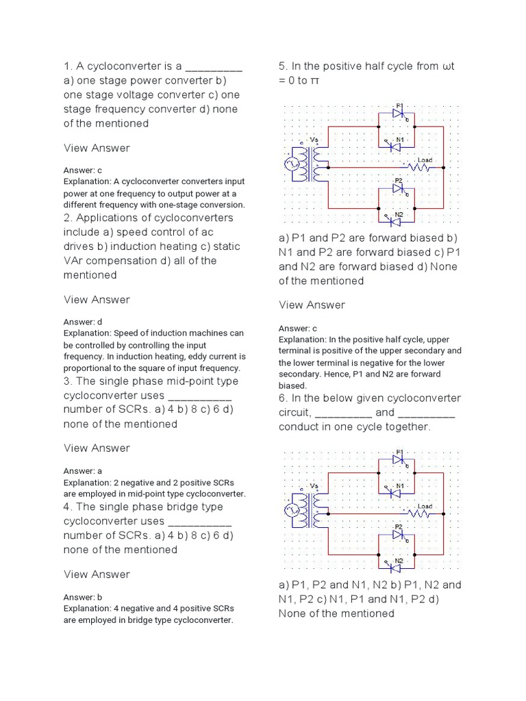 CYCLOCONVERTERS | PDF | Electricity | Electrical Engineering