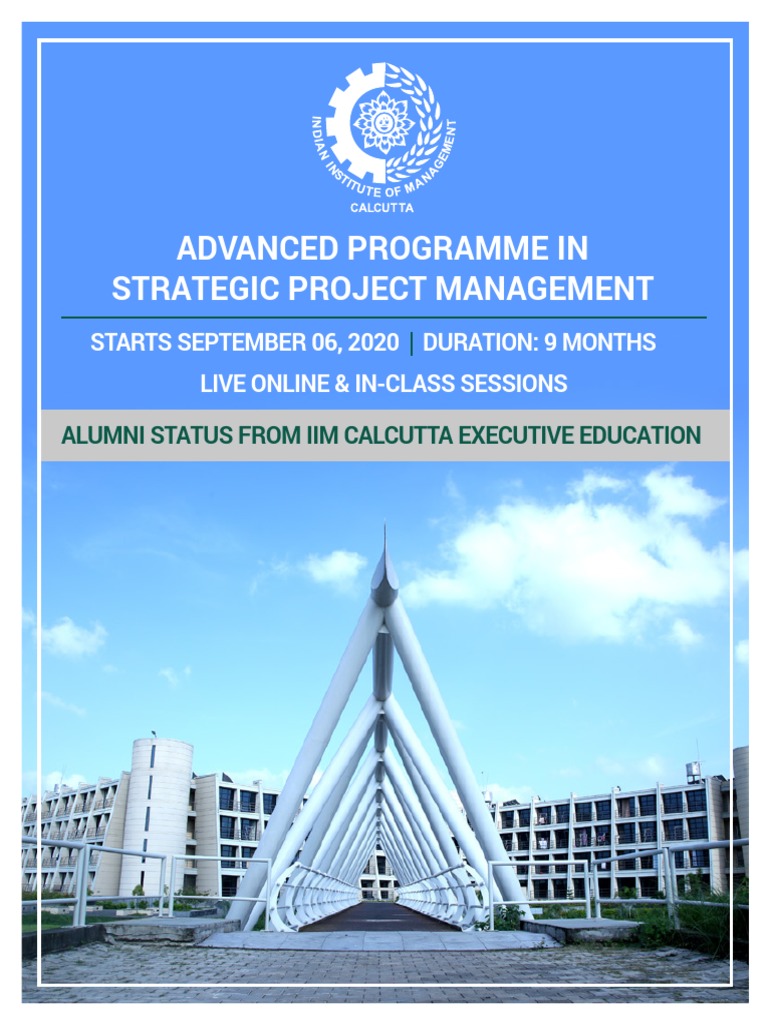 Brochure IIM Calcutta Advanced Programme in Strategic Project ...