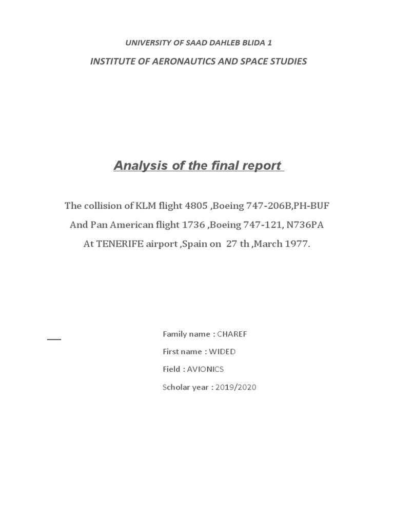 Tenerife Disaster Analysis | PDF | Aviation Safety | Aviation