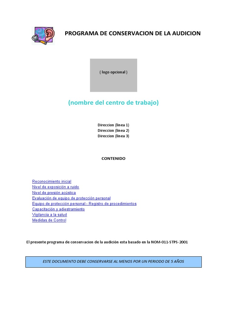 B466 Programa Conservacion Audicion Pdf Auriculares Decibel