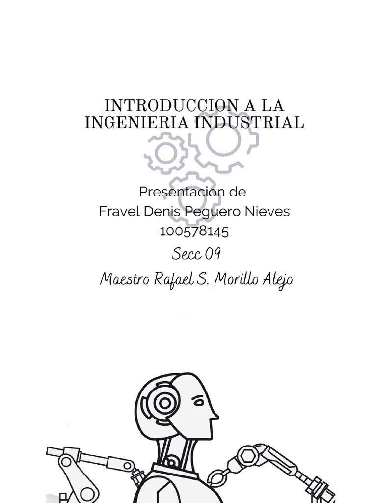 Introducción A La Ingeniería Industrial Pdf Ingeniería Industrial