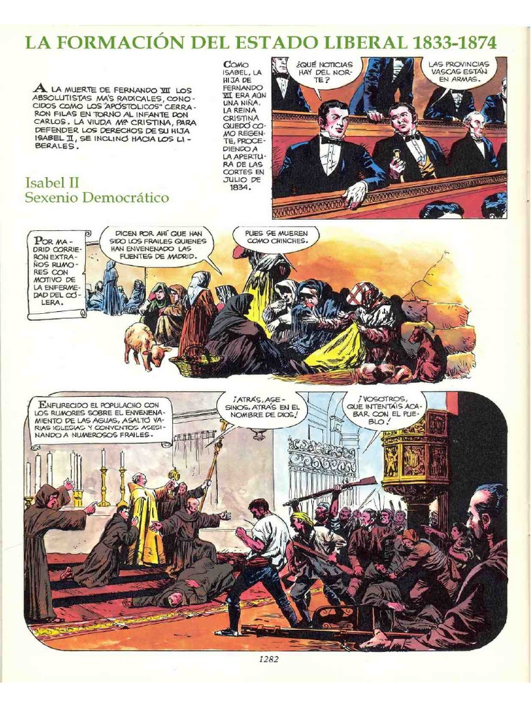 Comic-Formación Del Estado Liberal (1833-1874) PDF | PDF