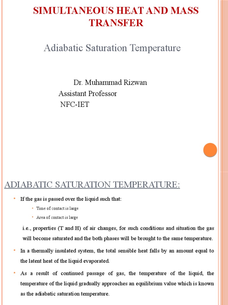 Adiabatic Saturation Explained | PDF | Humidity | Heat