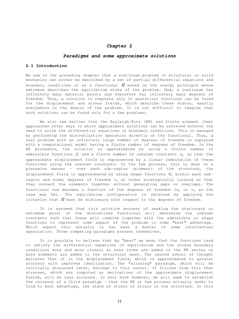 Approximate Solutions Paradigms | PDF | Finite Element Method | Field (Mathematics)