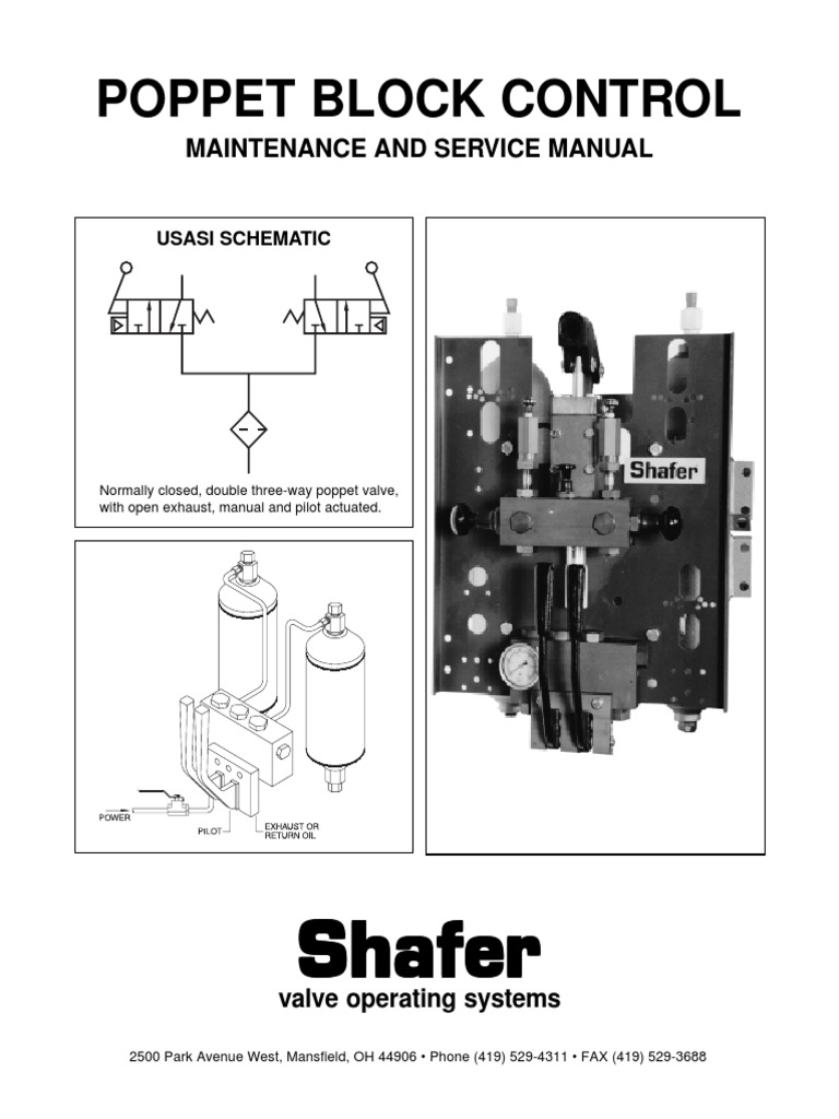 Maintaining and Servicing a Shafer Poppet Block Control Valve | PDF ...