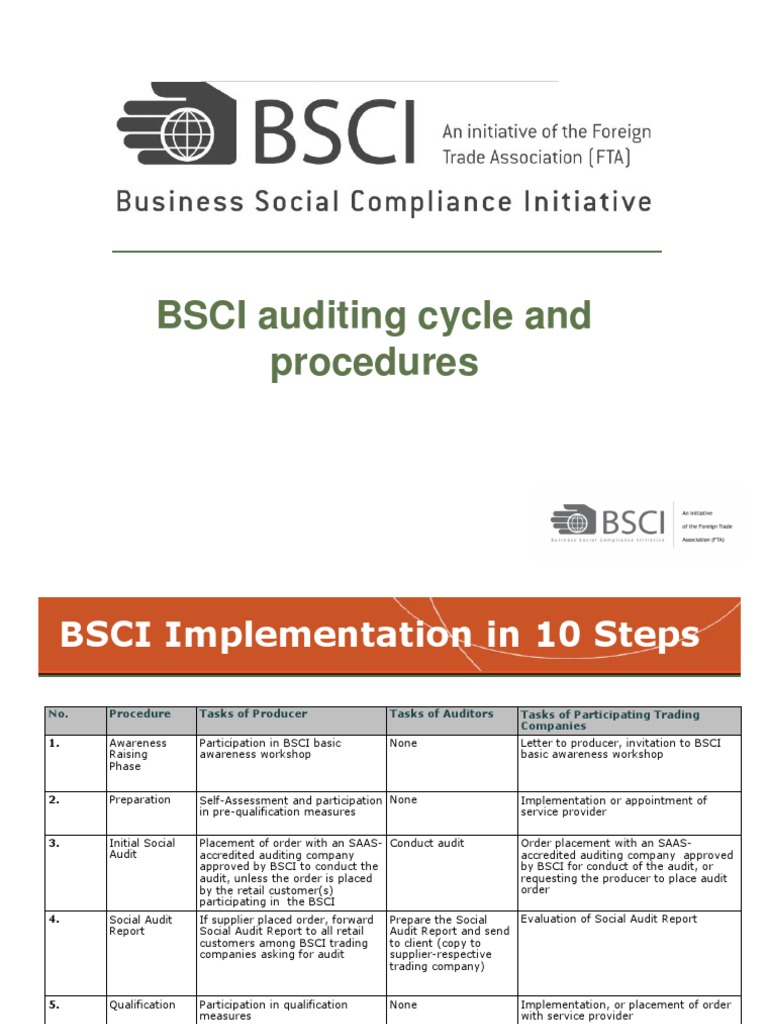 Bsci Auditing Cycle PDF | PDF | Auditor's Report | Audit