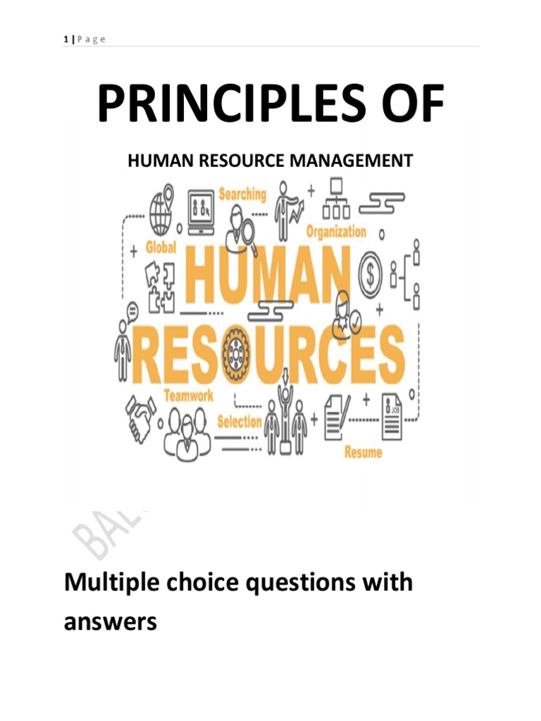 Principles Of: Multiple Choice Questions With Answers | PDF | Human ...
