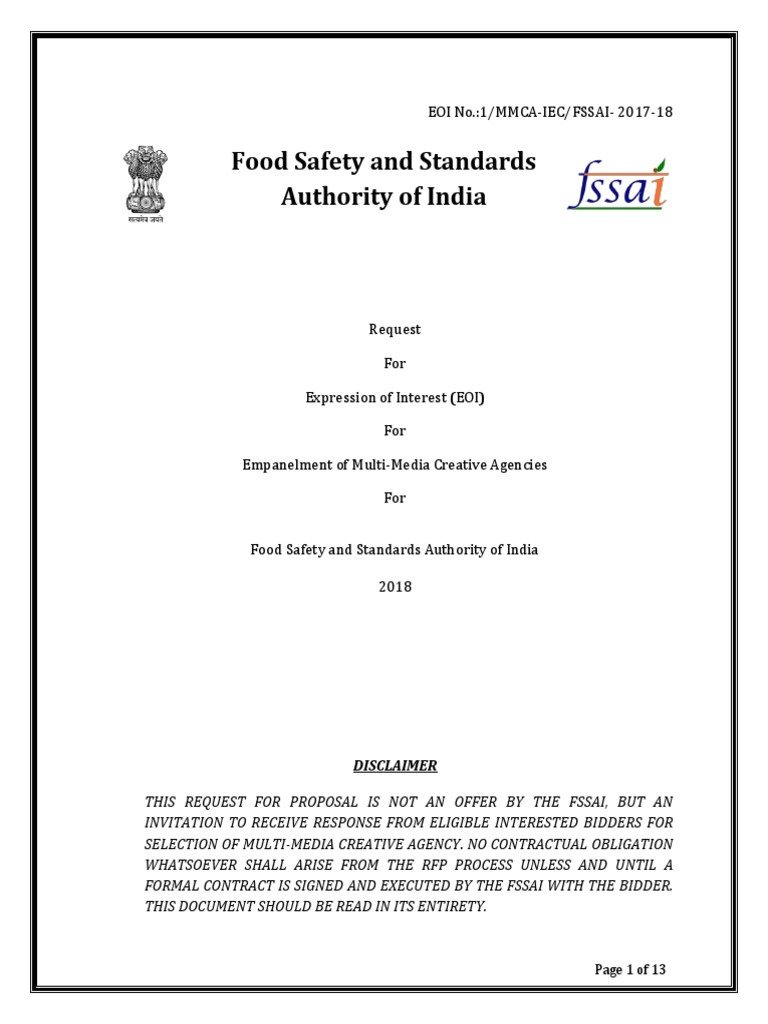 EOI Creative Agencies 28 03 2018 PDF | PDF | Request For Proposal ...