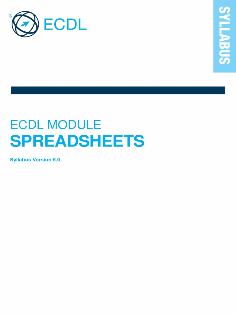 Spreadsheets: Ecdl Module | PDF | Worksheet | Spreadsheet