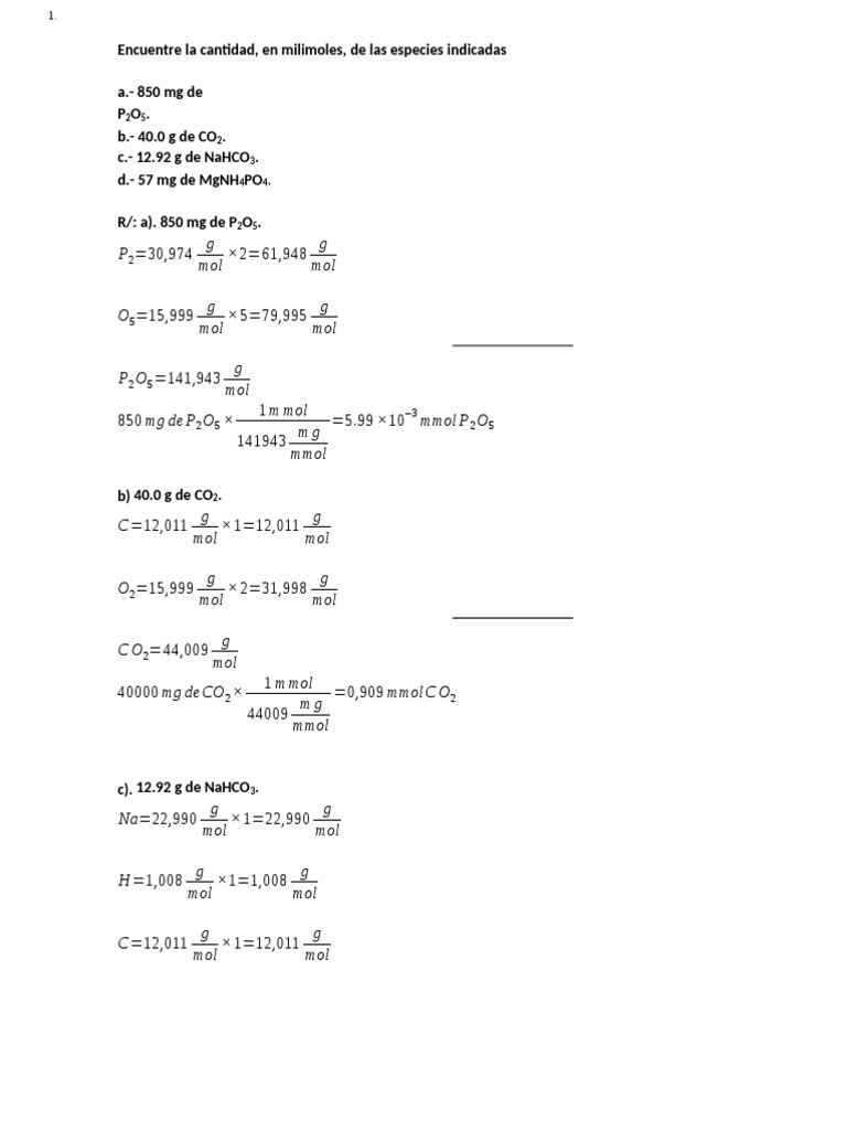 Taller Quimica | PDF | Observación científica | Cantidad