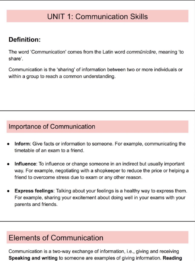Communication Skills | PDF