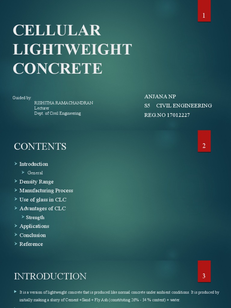 Cellular Lightweight Concrete | PDF | Concrete | Cement