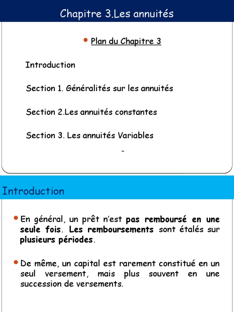 Cours Mathématique Financière - 2 | PDF | Prêts | Amortissement (finance)