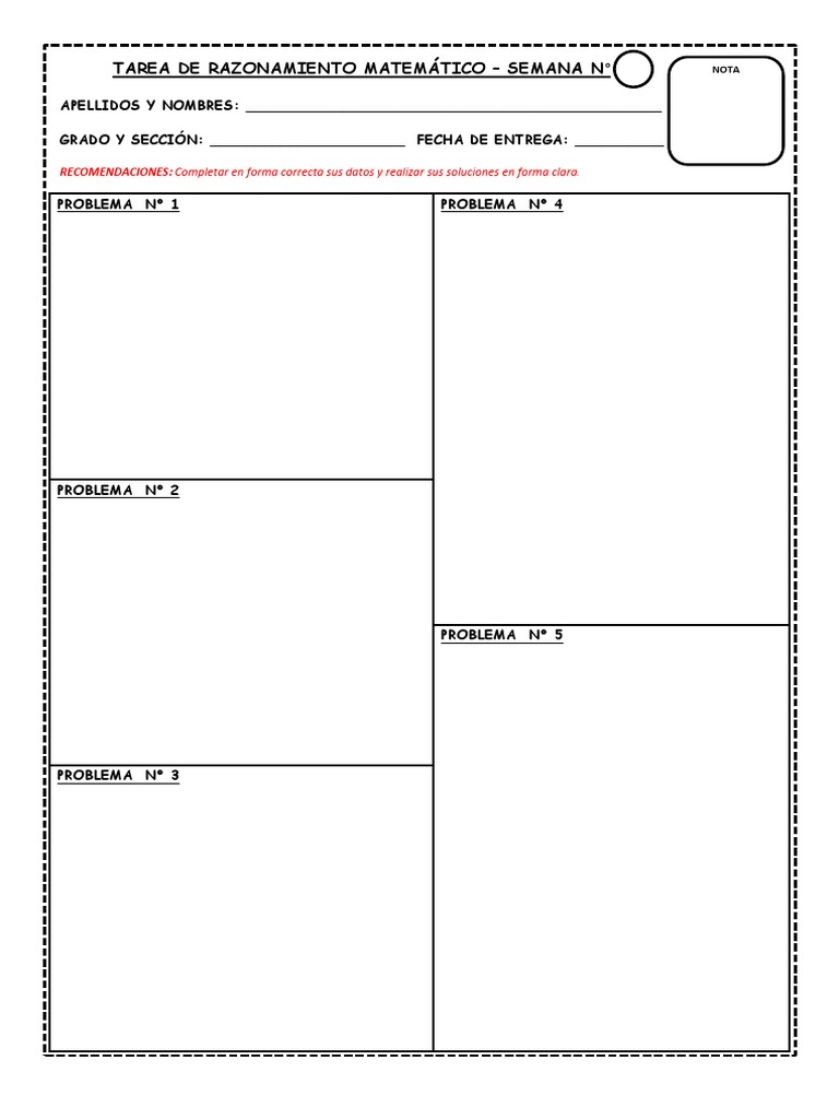 Formato Tareas RM Nash2020 PDF | PDF | Métodos y materiales de enseñanza