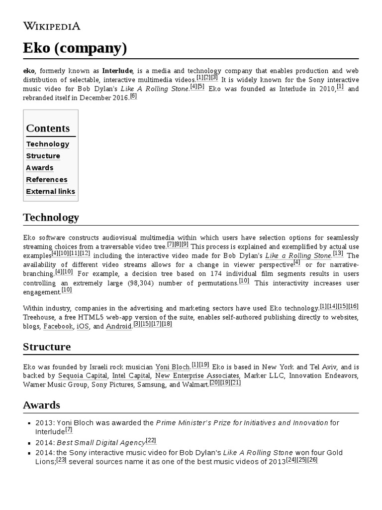 Eko (Company) | PDF | Mass Media | Multimedia