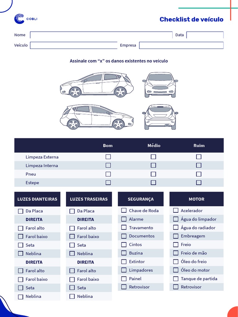 Checklist-Veiculo Pequeno PDF | PDF