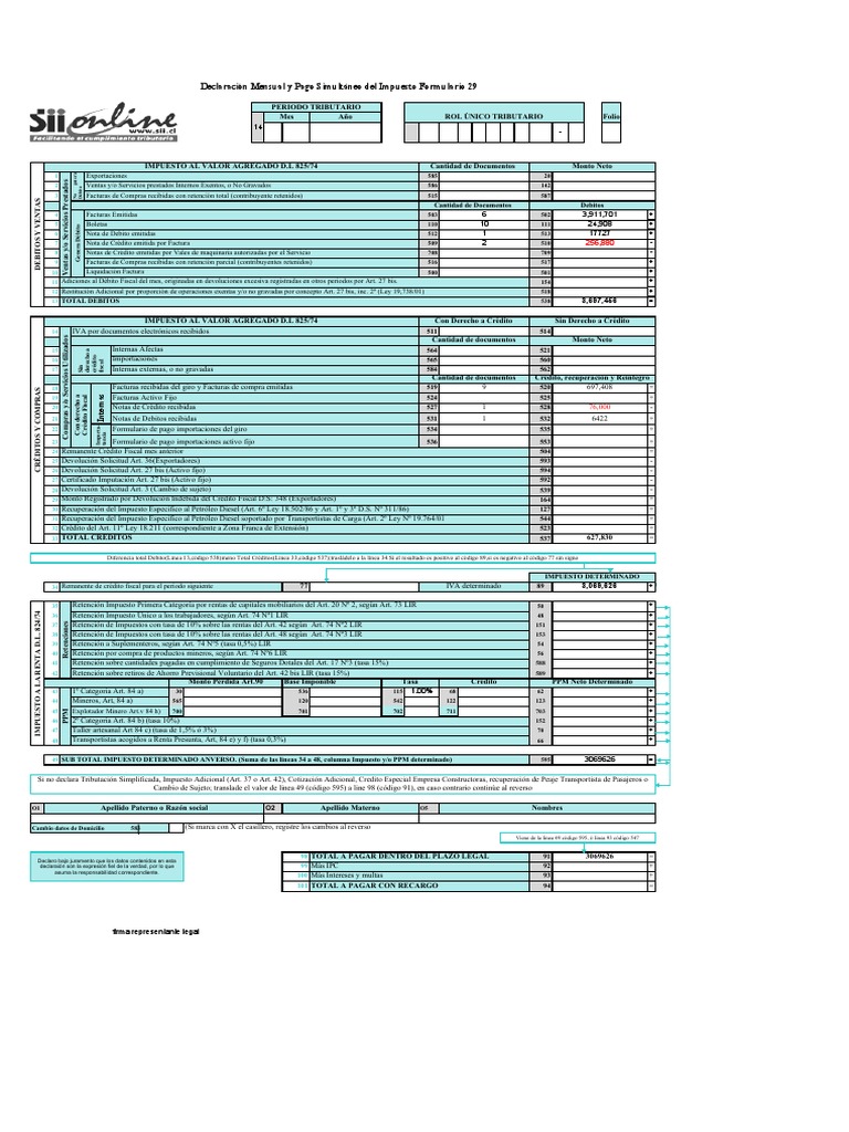 Formulario 29 | PDF | Factura | Impuestos
