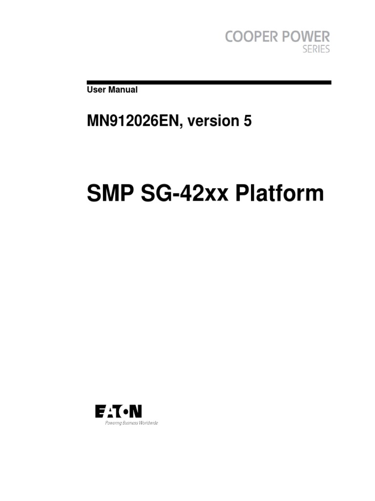 SMP SG-42xx Platform User Manual | PDF | Computer Network | Electrical Engineering