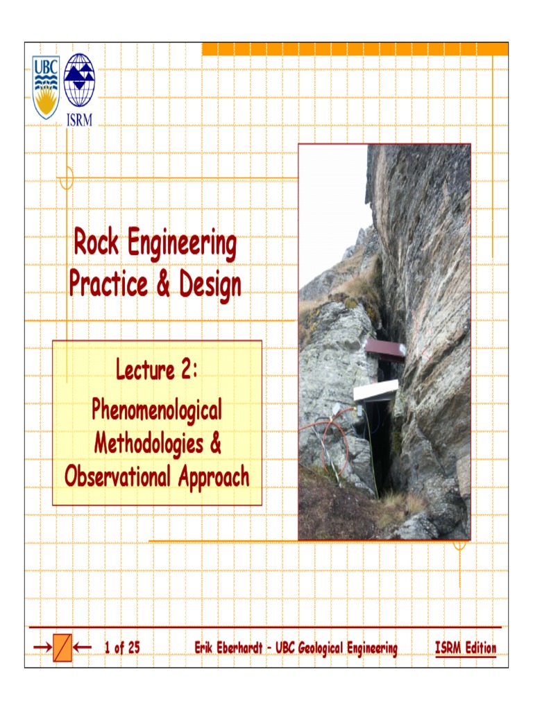 Rock Engineering Rock Engineering Practice & Design Practice & Design ...