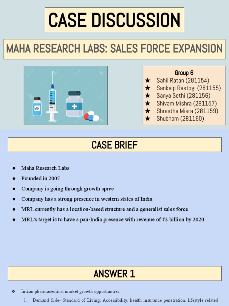 SDRM Case Study #1 | PDF | Sales | Market (Economics)