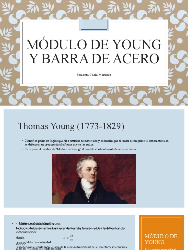 Módulo de Young y Barra de Acero | PDF | El módulo de Young ...