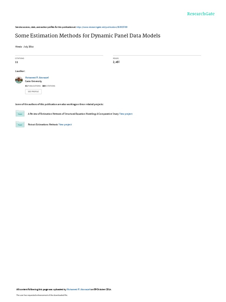 An In-Depth Analysis and Comparison of Various Estimation Methods for ...