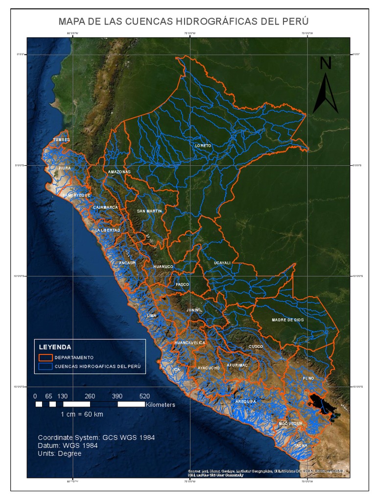 Mapa de Cuencas Hidrográficas Del Perú - . | PDF