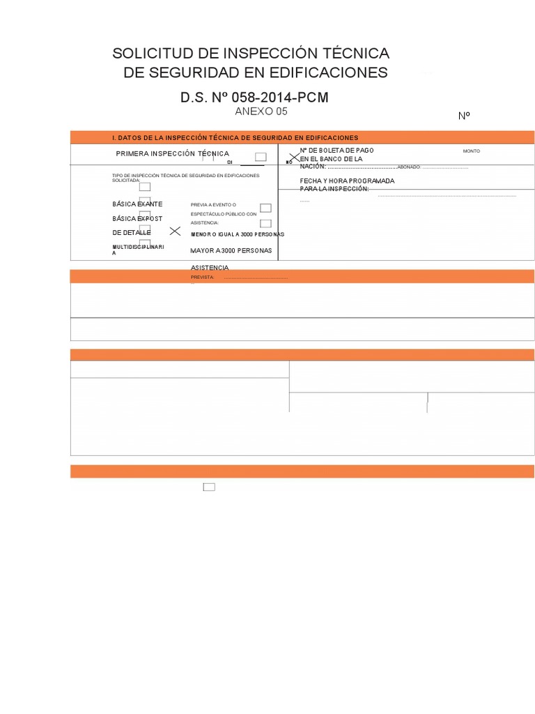 Solicitud de inspección técnica de seguridad en edificaciones para una agencia bancaria en Ilo ...
