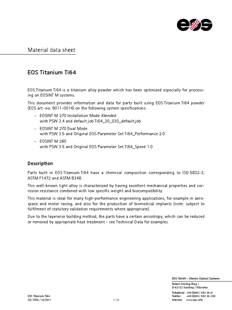 Ti64 PDF | PDF | Titanium | Materials Science