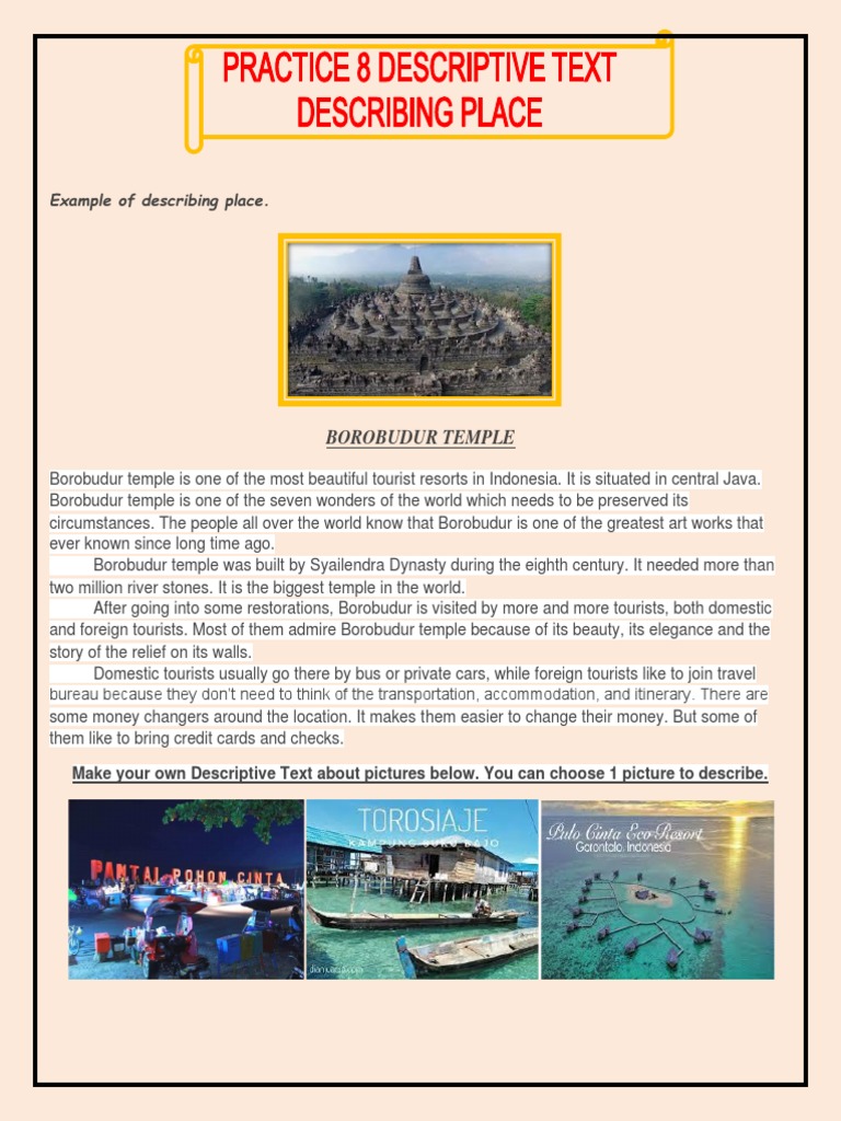 Practice 8 Describe Place | PDF | Social Science | Travel