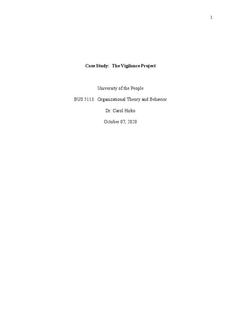 Vigilance Project: Team Conflict Analysis | PDF | Negotiation | Leadership