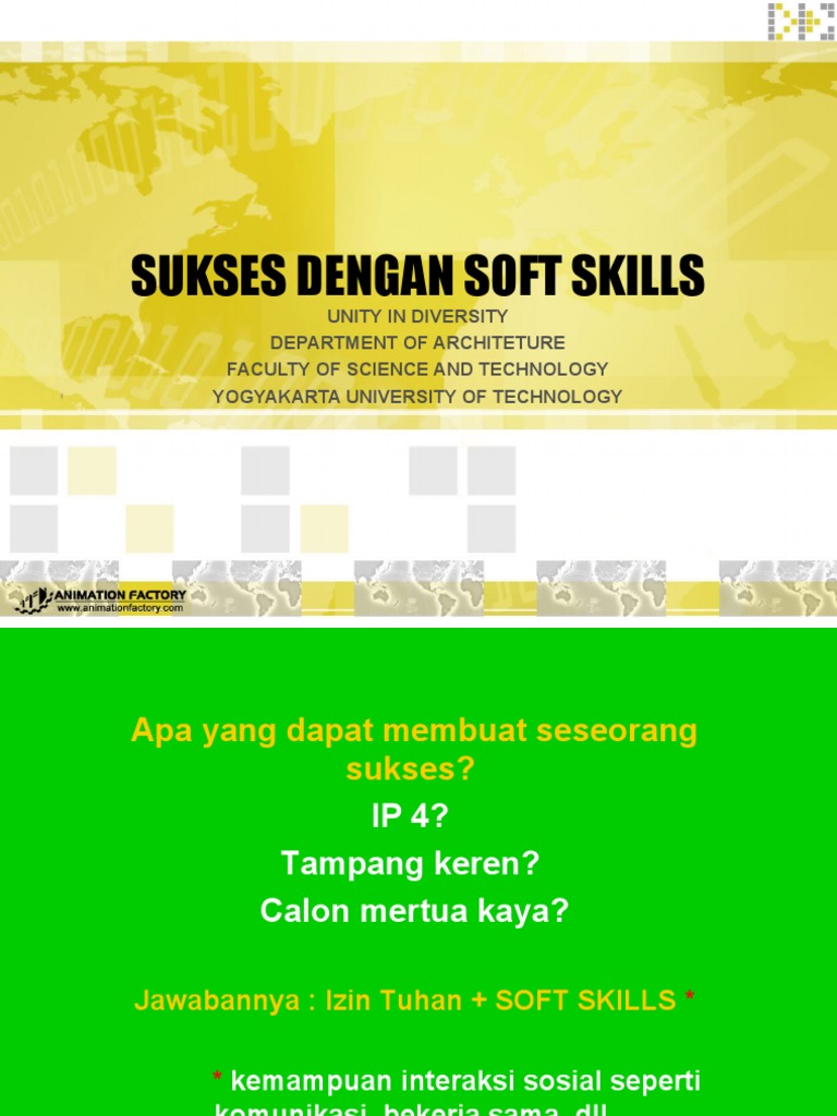 Presentasi Sukses Dengan Soft Skills | PDF