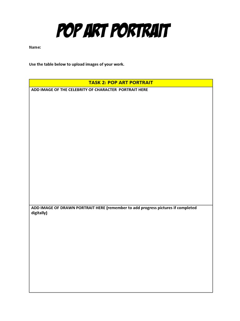 Portrait Template | PDF | Art