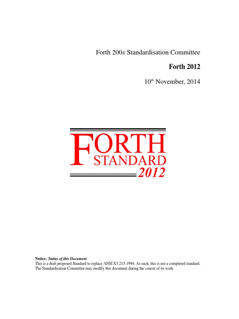 Forth 2012 | PDF | String (Computer Science) | Computer Program