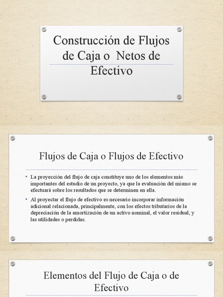 Construcción de Flujos Netos de Efectivo | PDF | Depreciación ...