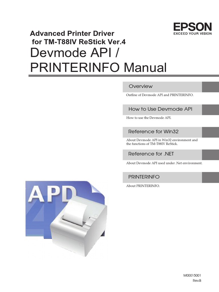 Devmode Api / Printerinfo Manual: Advanced Printer Driver For Tm-T88Iv Restick Ver.4 | PDF ...