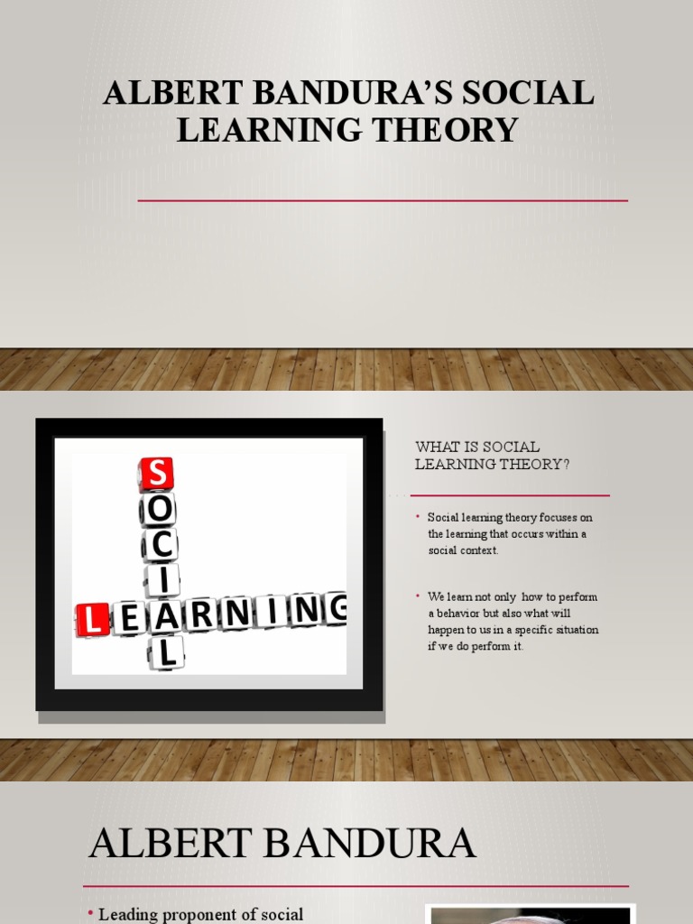 Albert Bandura'S Social Learning Theory | PDF | Behaviorism | Reinforcement