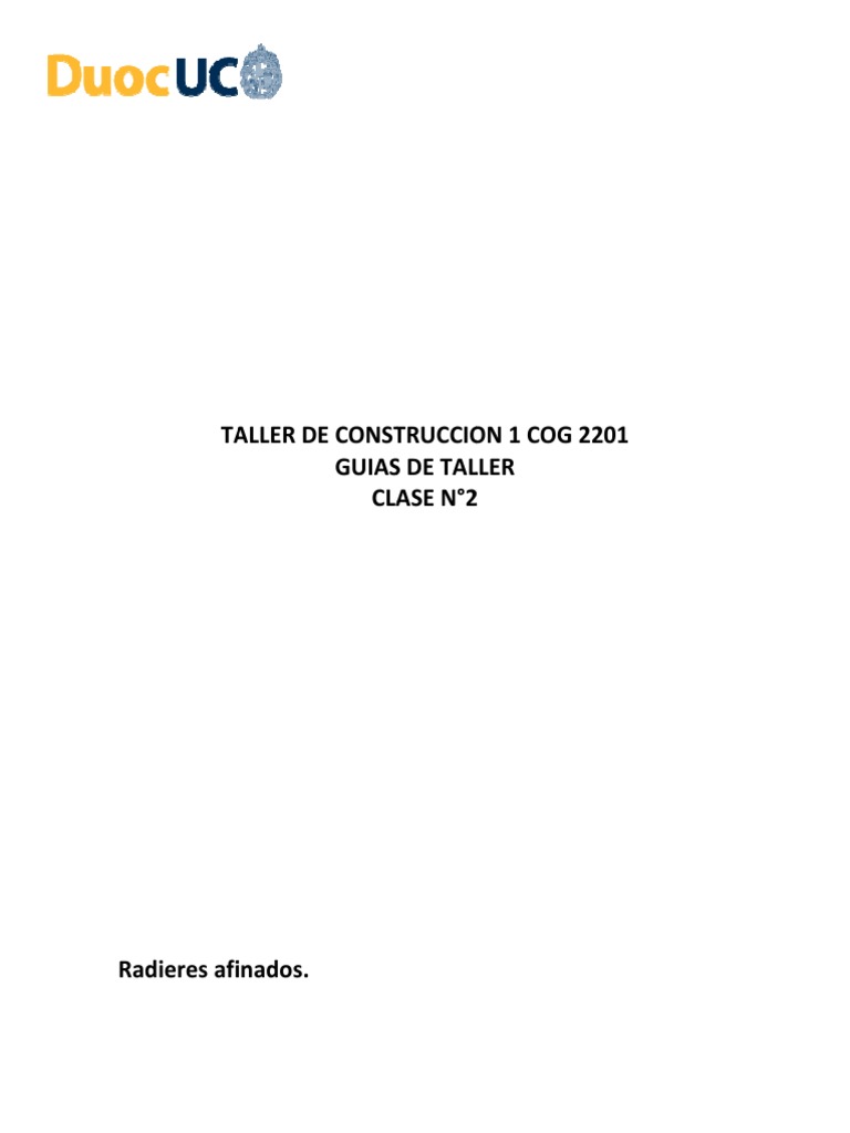 Clase 2 Radieres Afinados PDF | PDF | Hormigón | Fundación (Ingeniería)