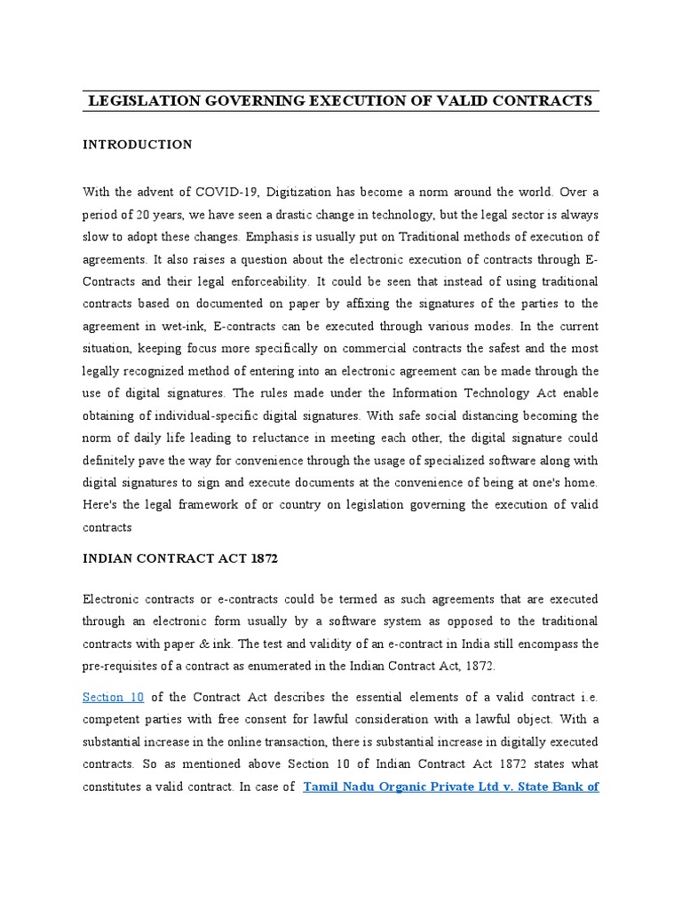 Execution of Digital Contracts | PDF | Microform | Authentication