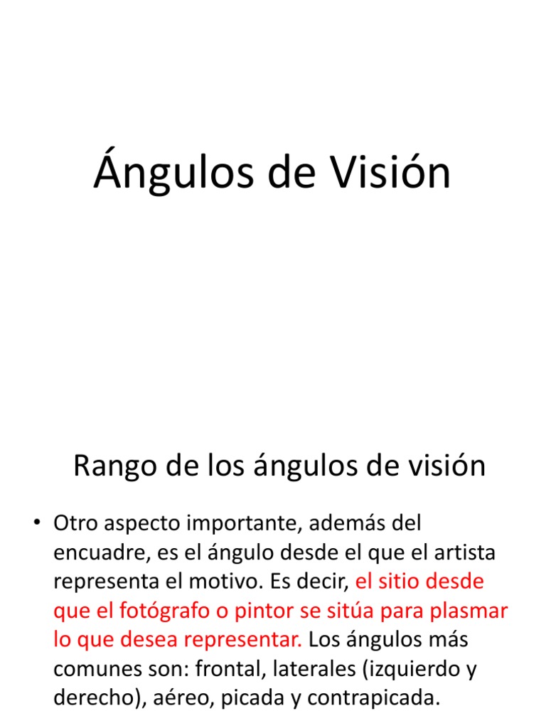 Angulos de Vision | PDF