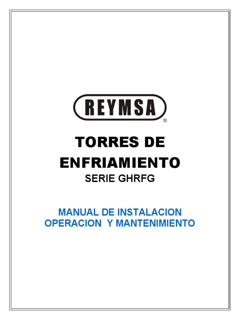 Manual de Torre de enf-REYMSA | PDF | Torre | Bomba