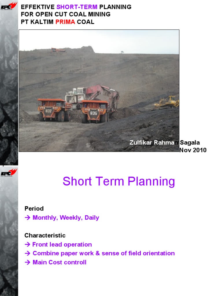 Developing Effective Short-Term Production Plans for Open Cut Coal ...