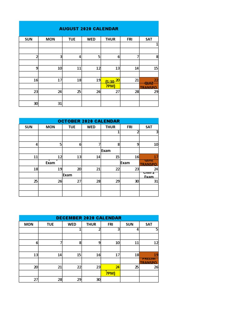 SUN MON TUE WED Thur FRI SAT | PDF