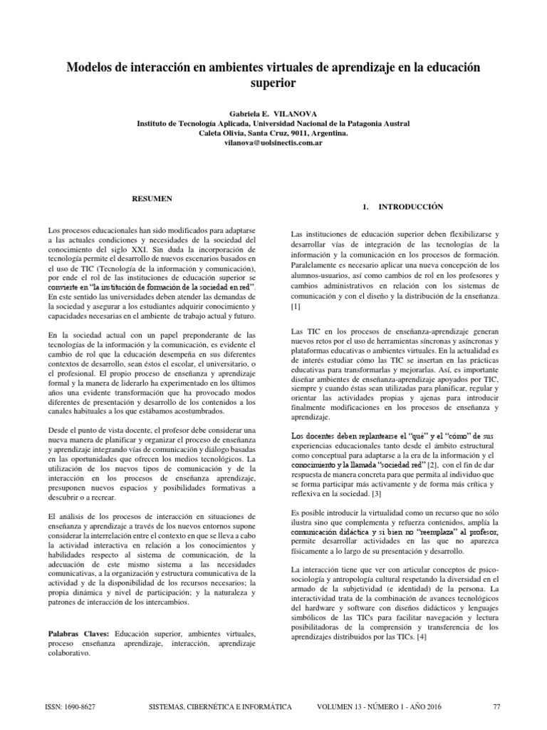 Modelos de Interaccion | PDF | Tecnología de información y comunicaciones | Maestros