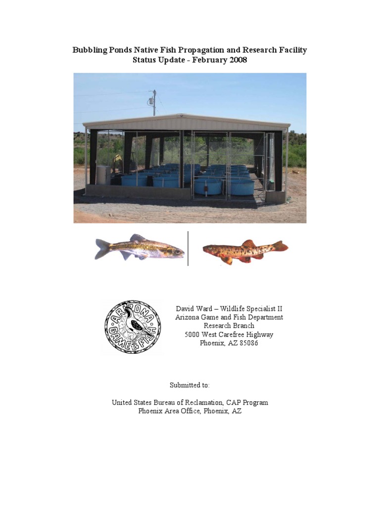 Spikedace and Loachminnow Facility Update Feb 12,2008 | PDF | Spawn ...