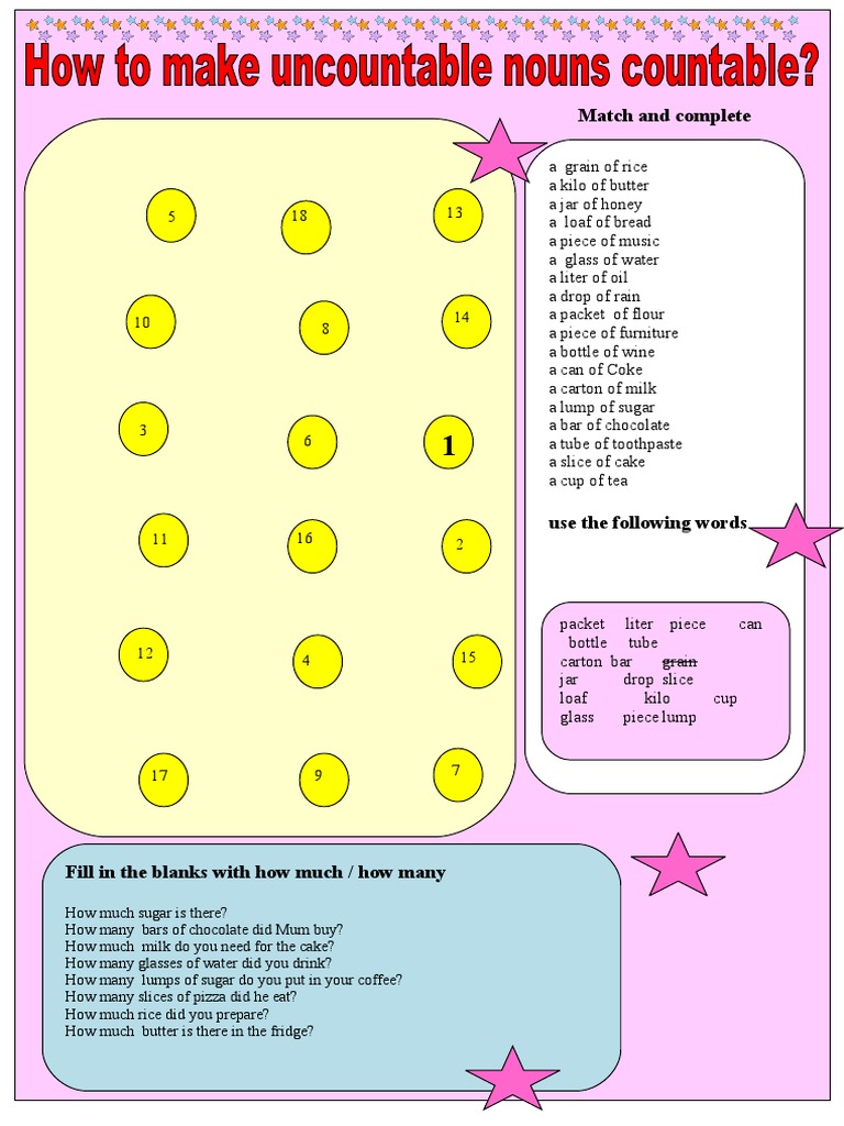 How To Make Uncountable Nouns Countable | PDF | Foods | Food And Drink