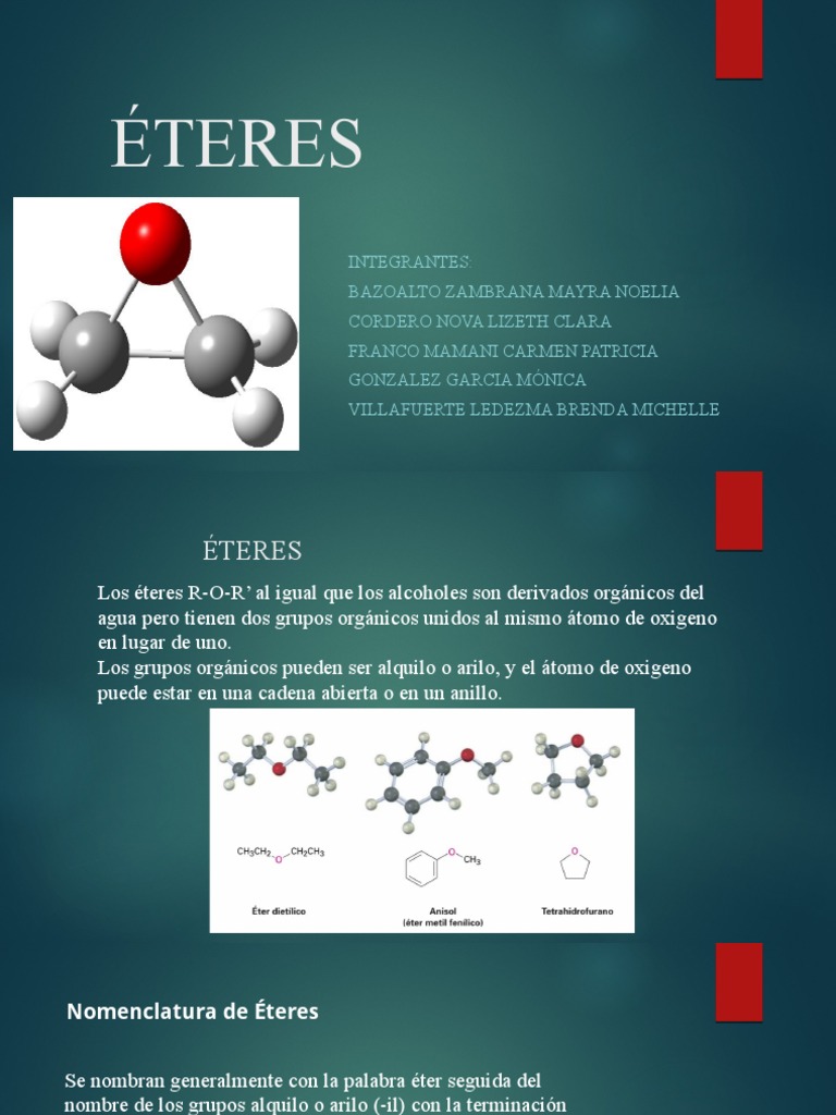Eteres | PDF | Polaridad química | Éter