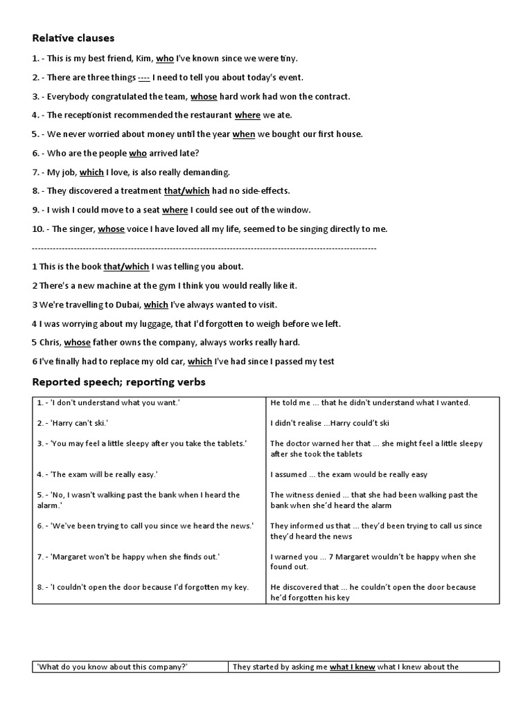 Ejercicios de Gramatica 9 y 10 | PDF