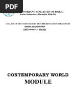 The Contemporary World Module 1 | PDF | Globalization | Economies