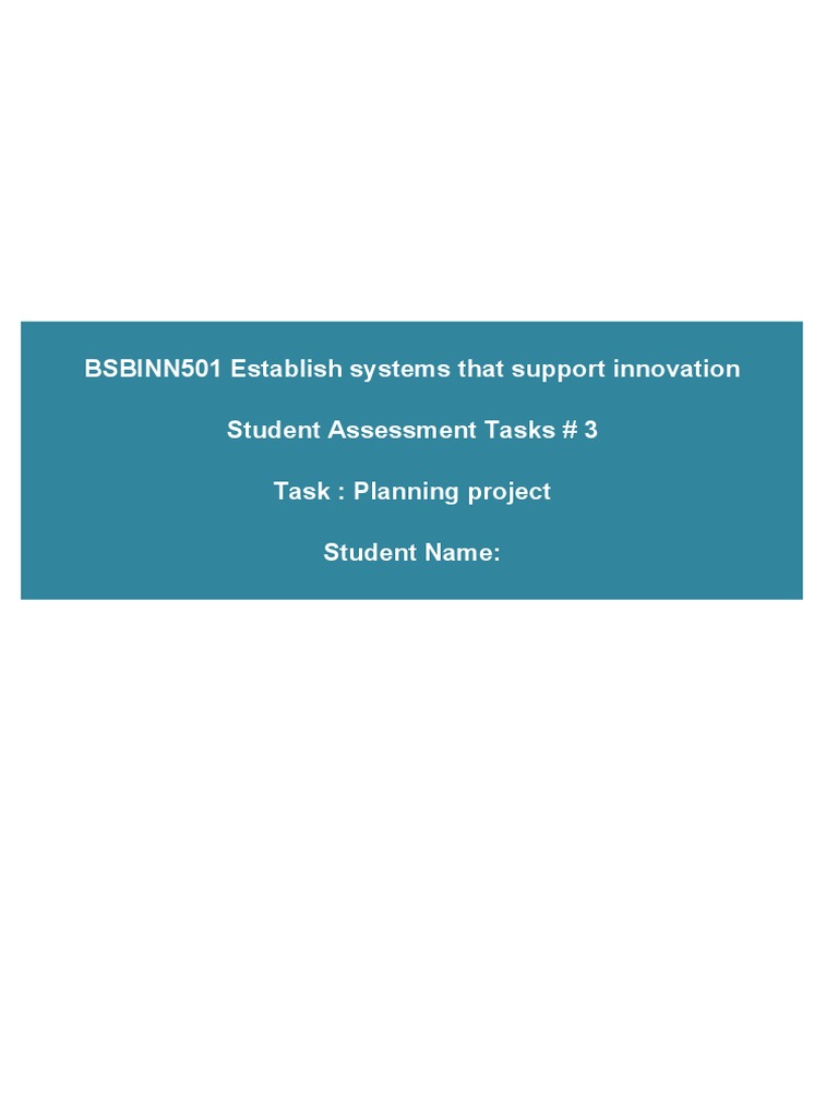 Assessment TASK 3 Answer | PDF | Innovation | Learning